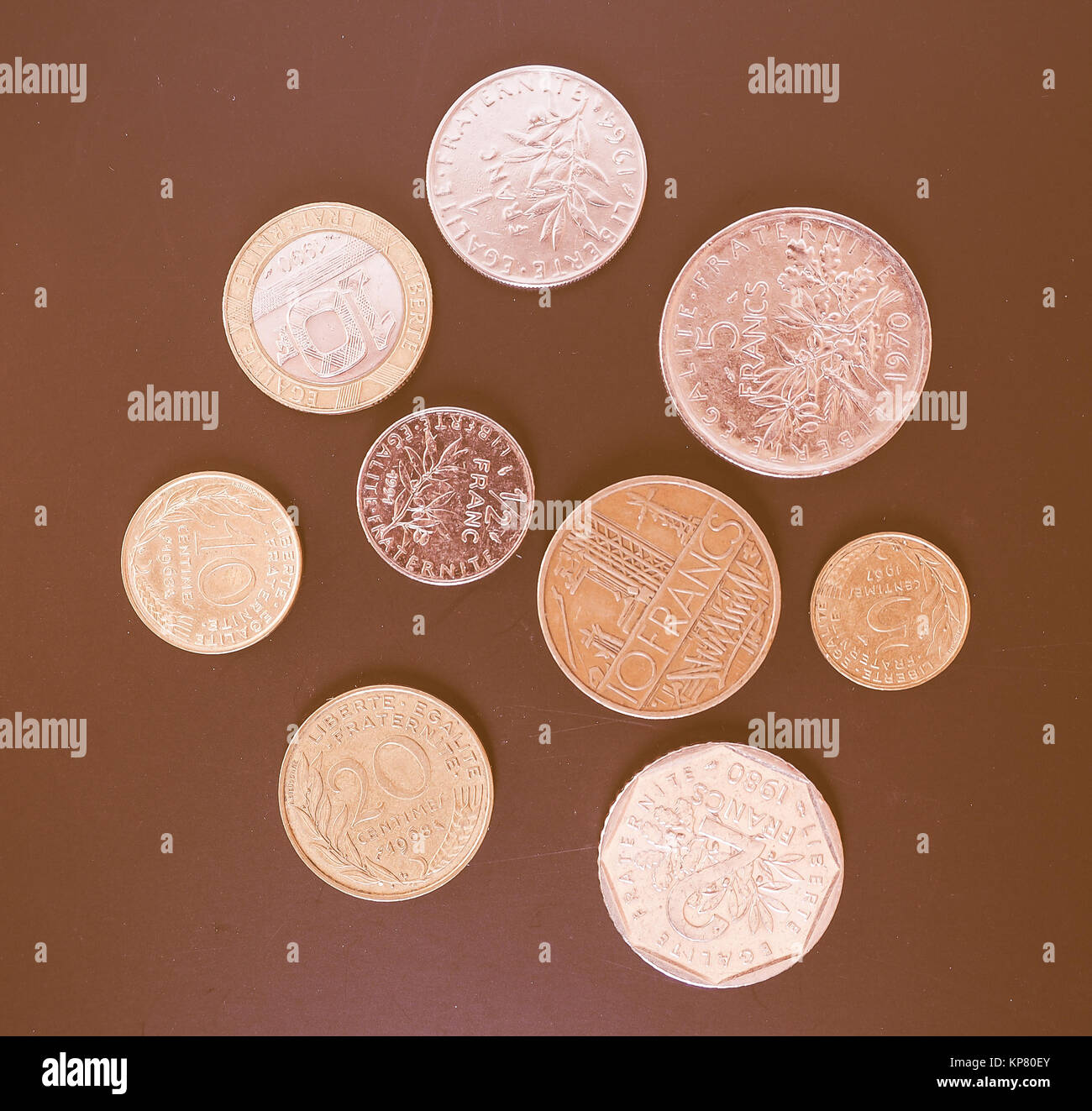 Retro vintage currency francs hi-res stock photography and images - Alamy