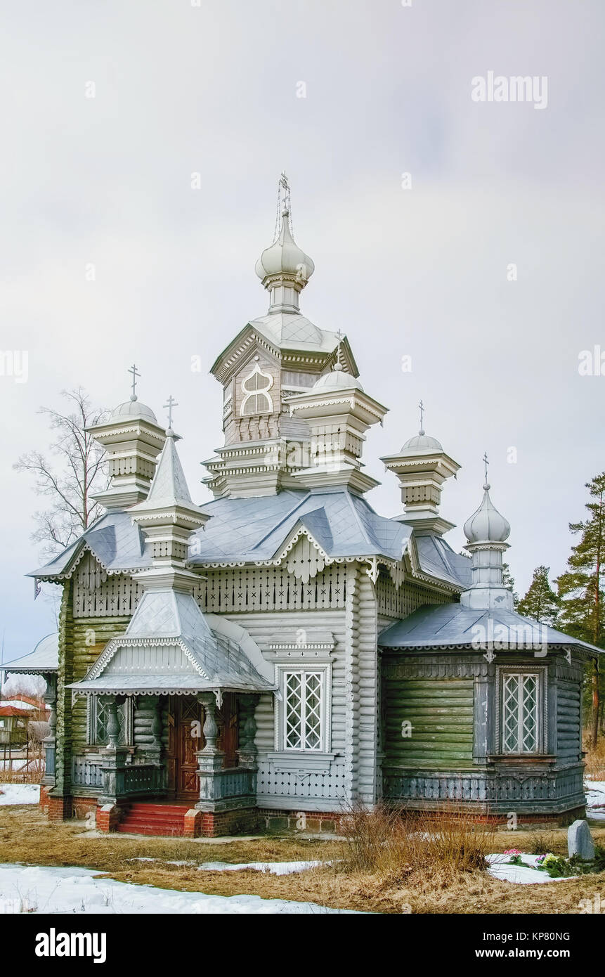 Old Wooden Church Stock Photo - Alamy