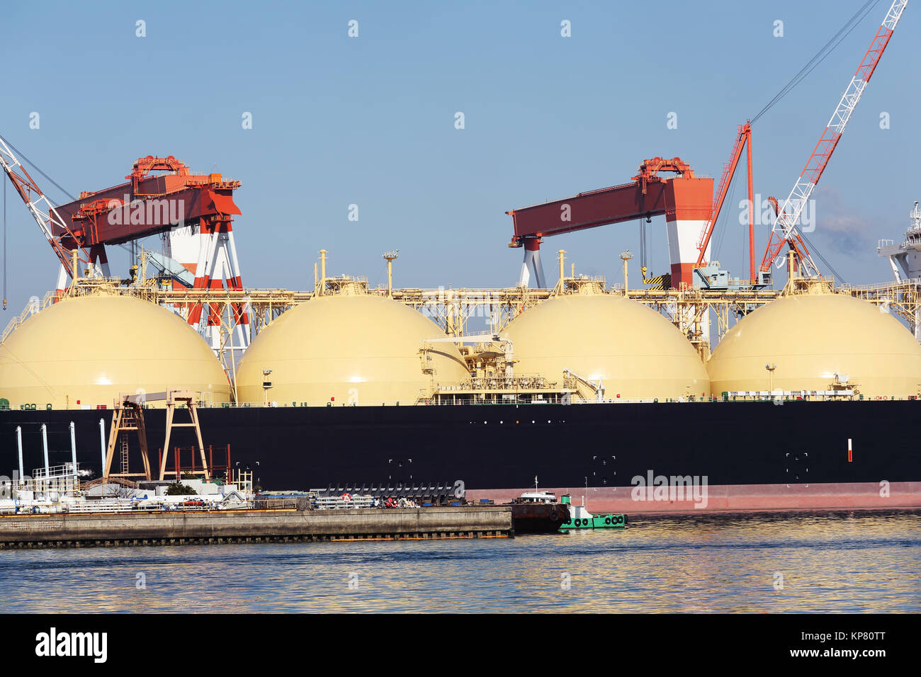 LPG cargo ship docked in the port Stock Photo - Alamy
