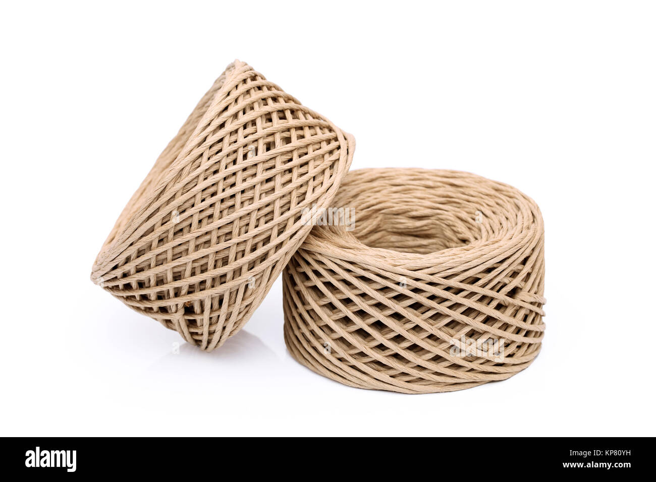 paper string on white background Stock Photo - Alamy