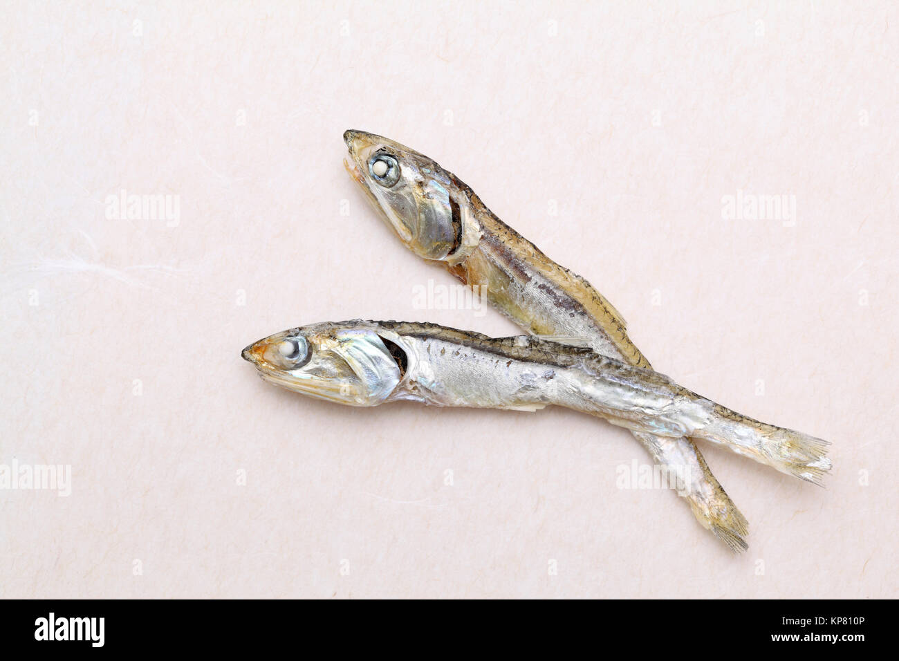 Dried small fish used in japanese cuisine Stock Photo - Alamy