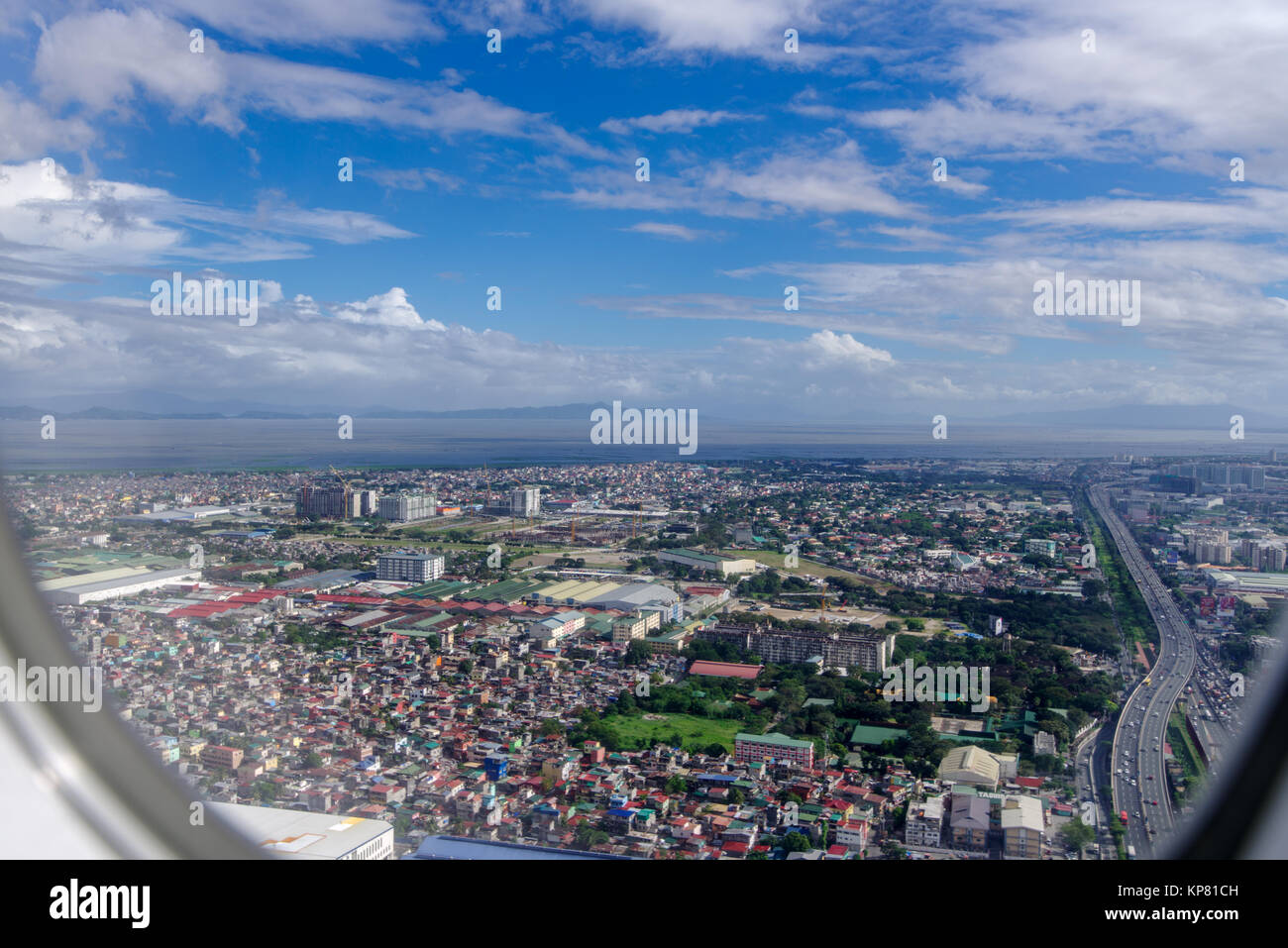 Manila view from Airplane Stock Photo - Alamy
