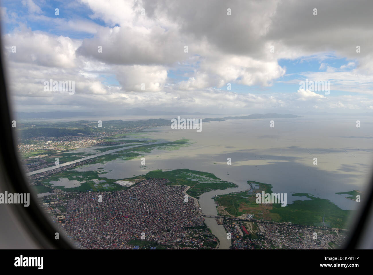 Manila view from Airplane Stock Photo - Alamy