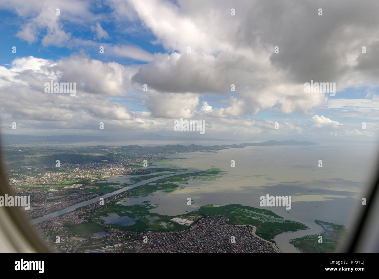 Manila view from Airplane Stock Photo - Alamy