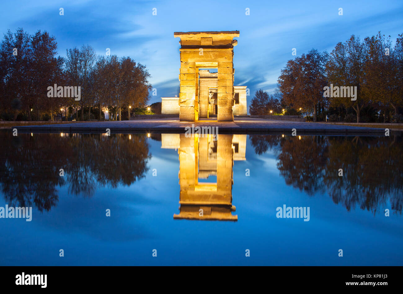 Temple of Debod at dusk Stock Photo - Alamy