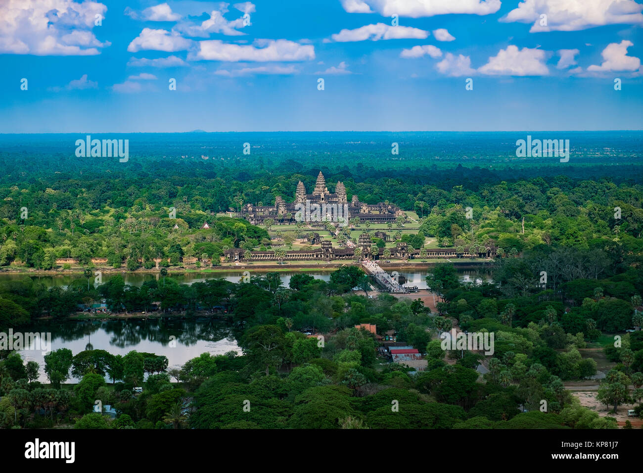 Beautiful aerial view of Angkor Wat Temple Stock Photo - Alamy