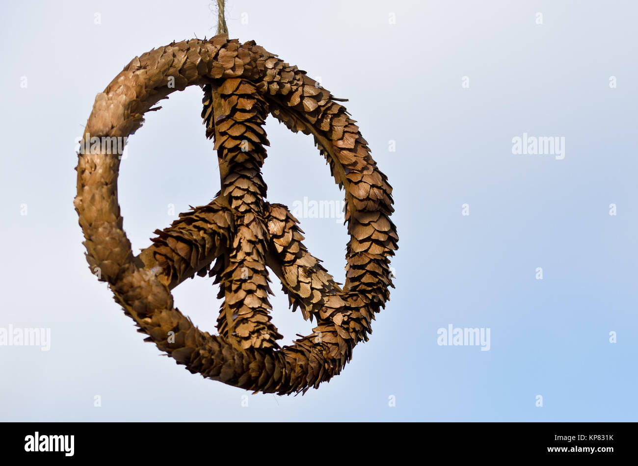 Frozen Peace Sign Against a Light Background Stock Photo - Alamy