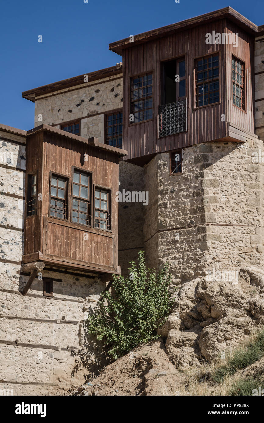 Traditional Ottoman Houses with Stone Walls Stock Photo - Alamy