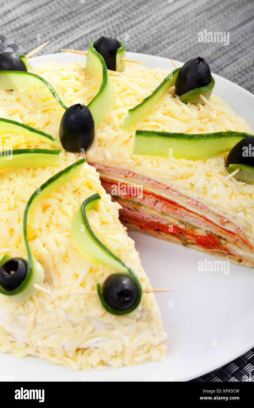 Salty pancake cake,Salty pancake cake Stock Photo - Alamy