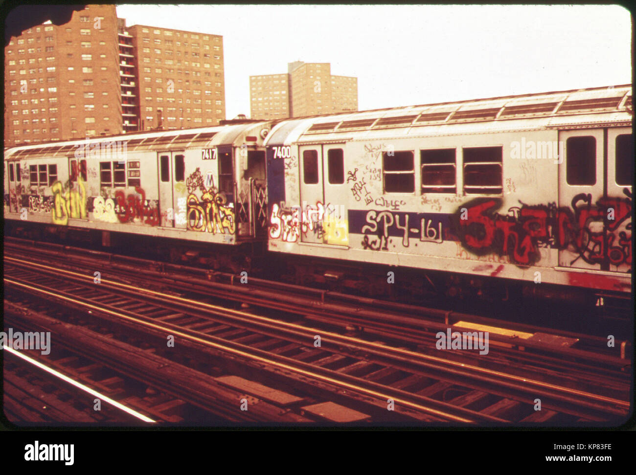 Subway Trains, Like This One, Have Been Spray-Painted by Vandals ...