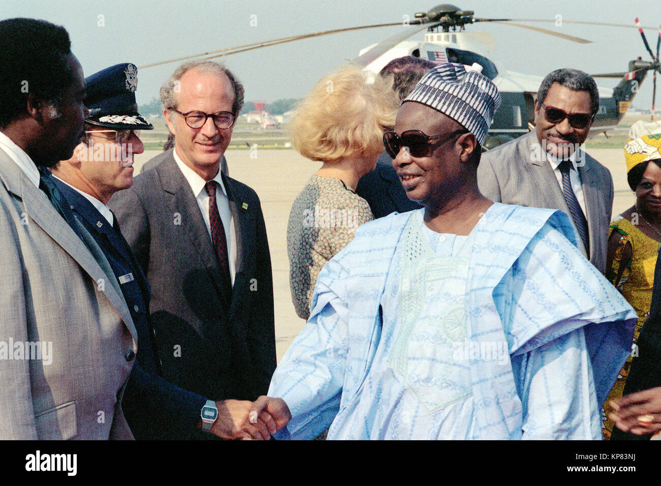 President Ahmadou Ahidjo of the United Republic of Cameroon arrives for ...