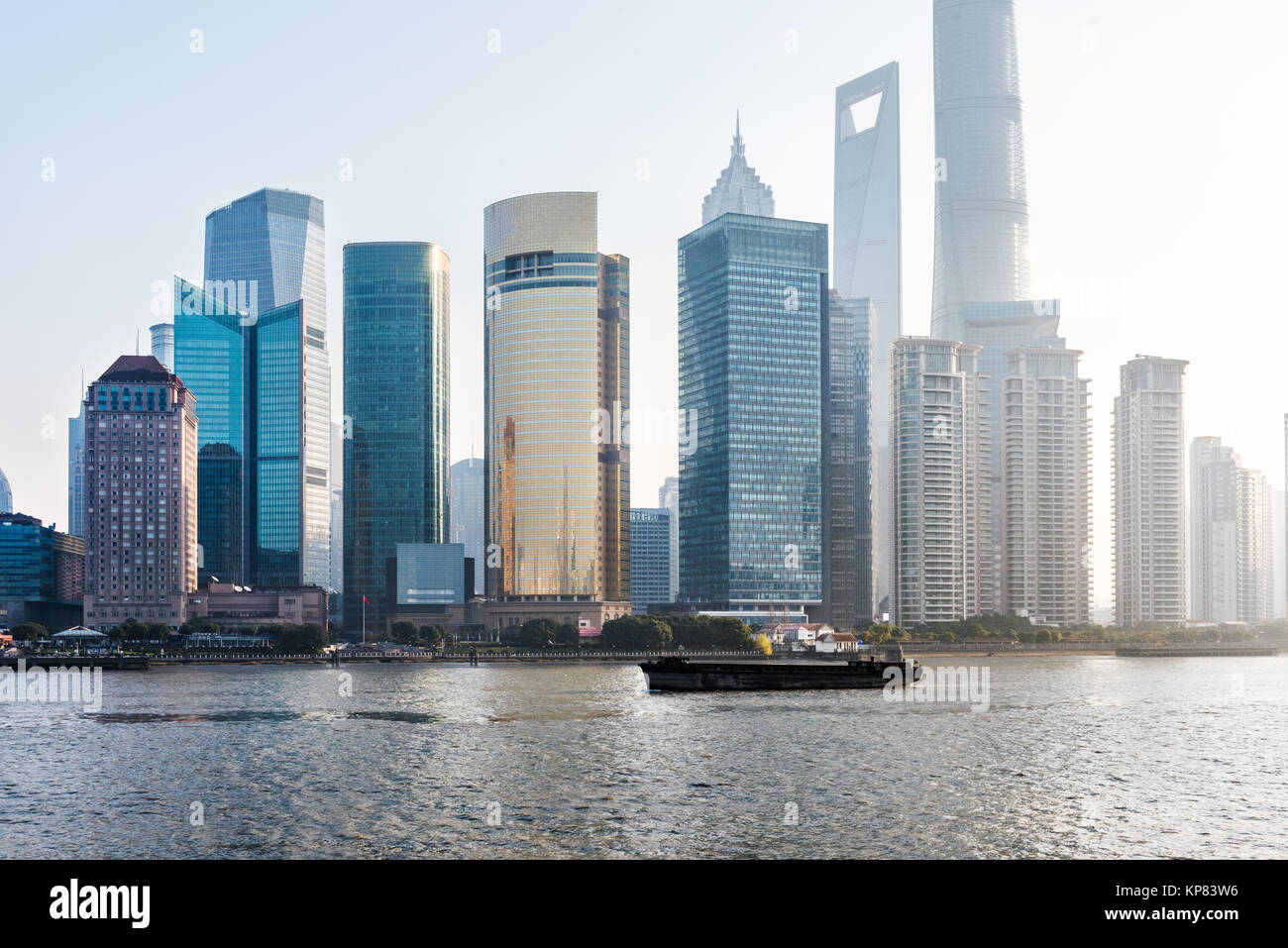 landmarks of Shanghai,building group in China Stock Photo - Alamy