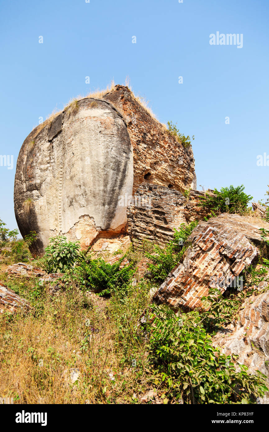 Elephant statue at Mingun, Myanmar,Elephant statue at Mingun, Myanmar ...