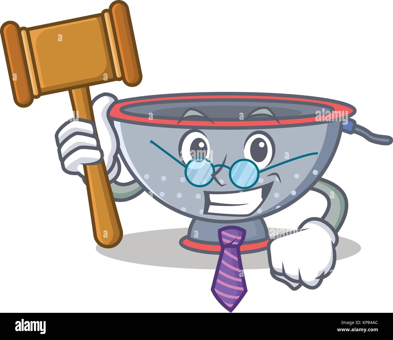 Judge colander utensil character cartoon Stock Vector Image & Art - Alamy