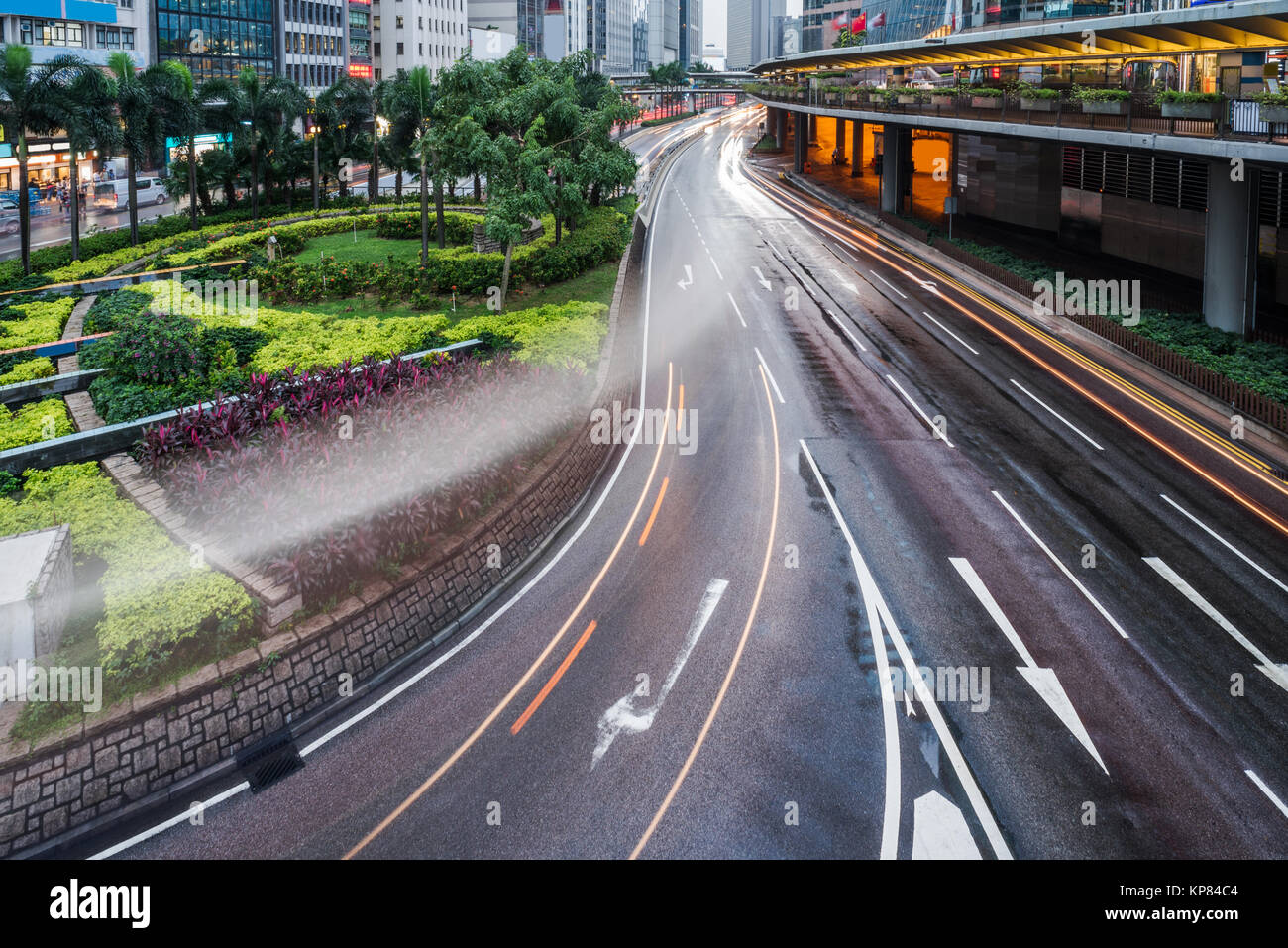 urban traffic road with cityscape in modern city of China Stock Photo ...