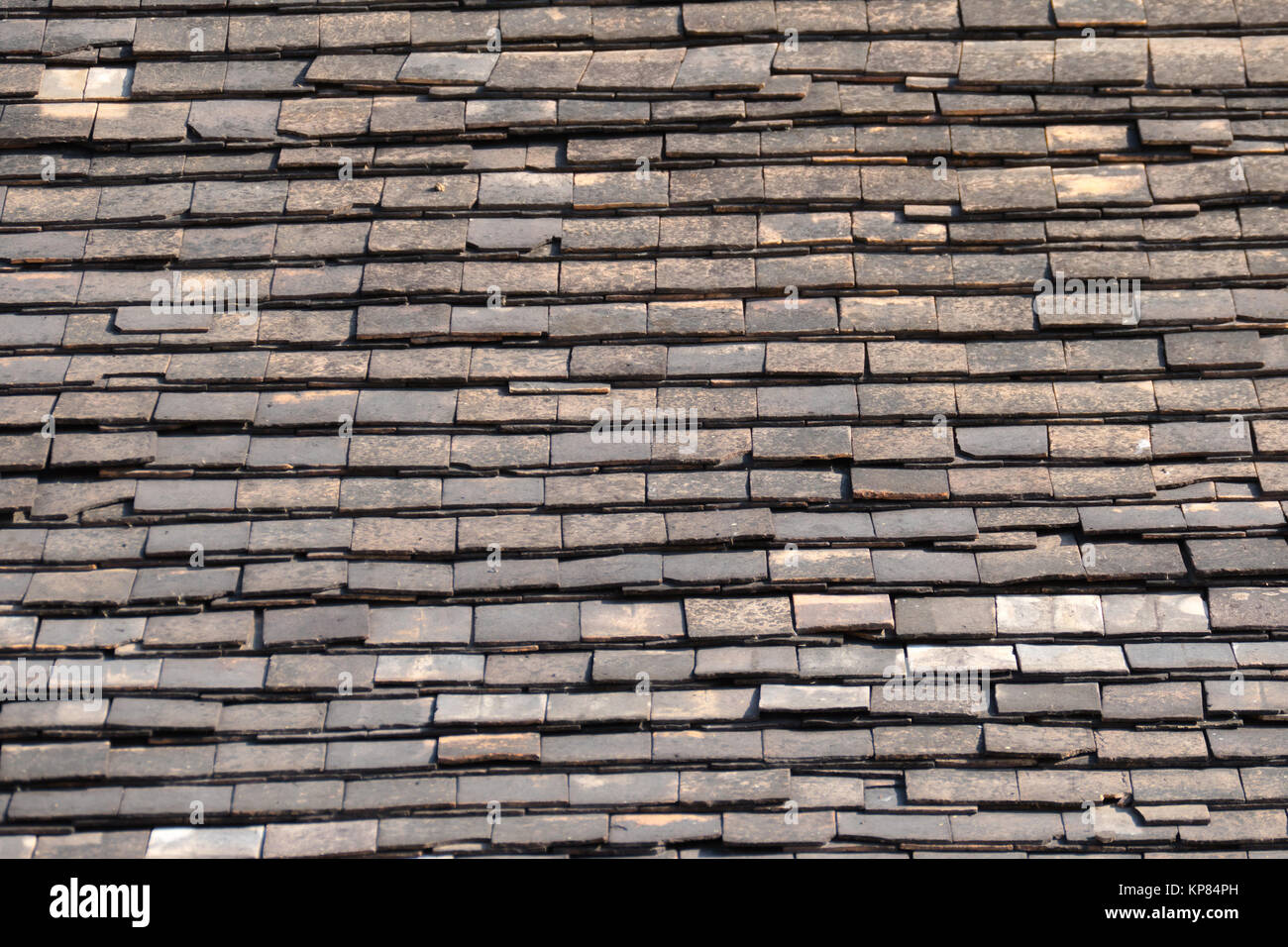 Abstract Detail of Old Slate Roof Tiles Stock Photo - Alamy