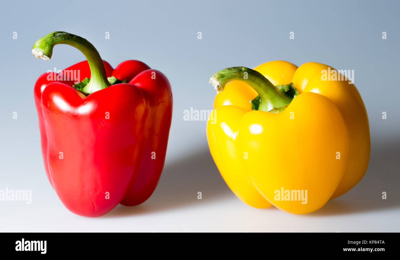 Red and Yellow Bell Pepper Stock Photo - Alamy