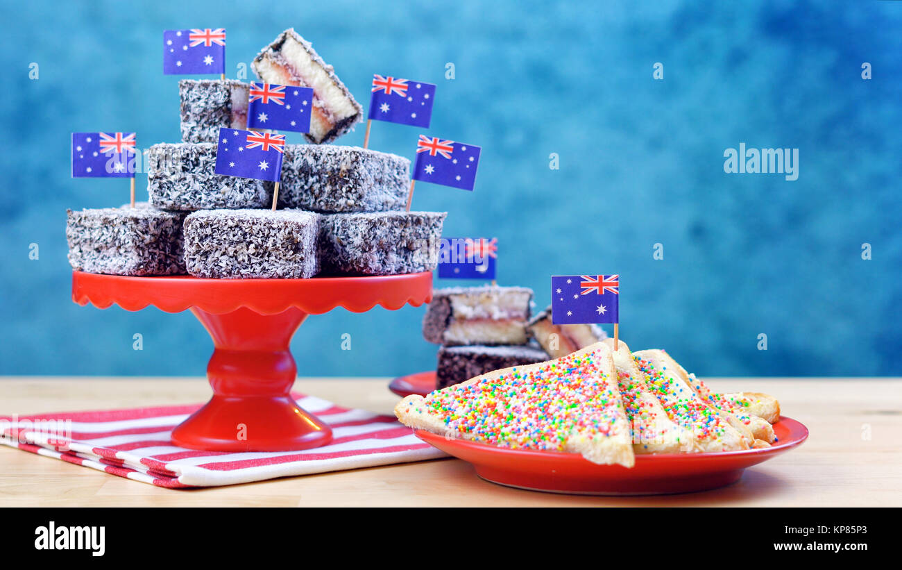 Iconic traditional Australian party food, Lamington cakes and Fairy ...