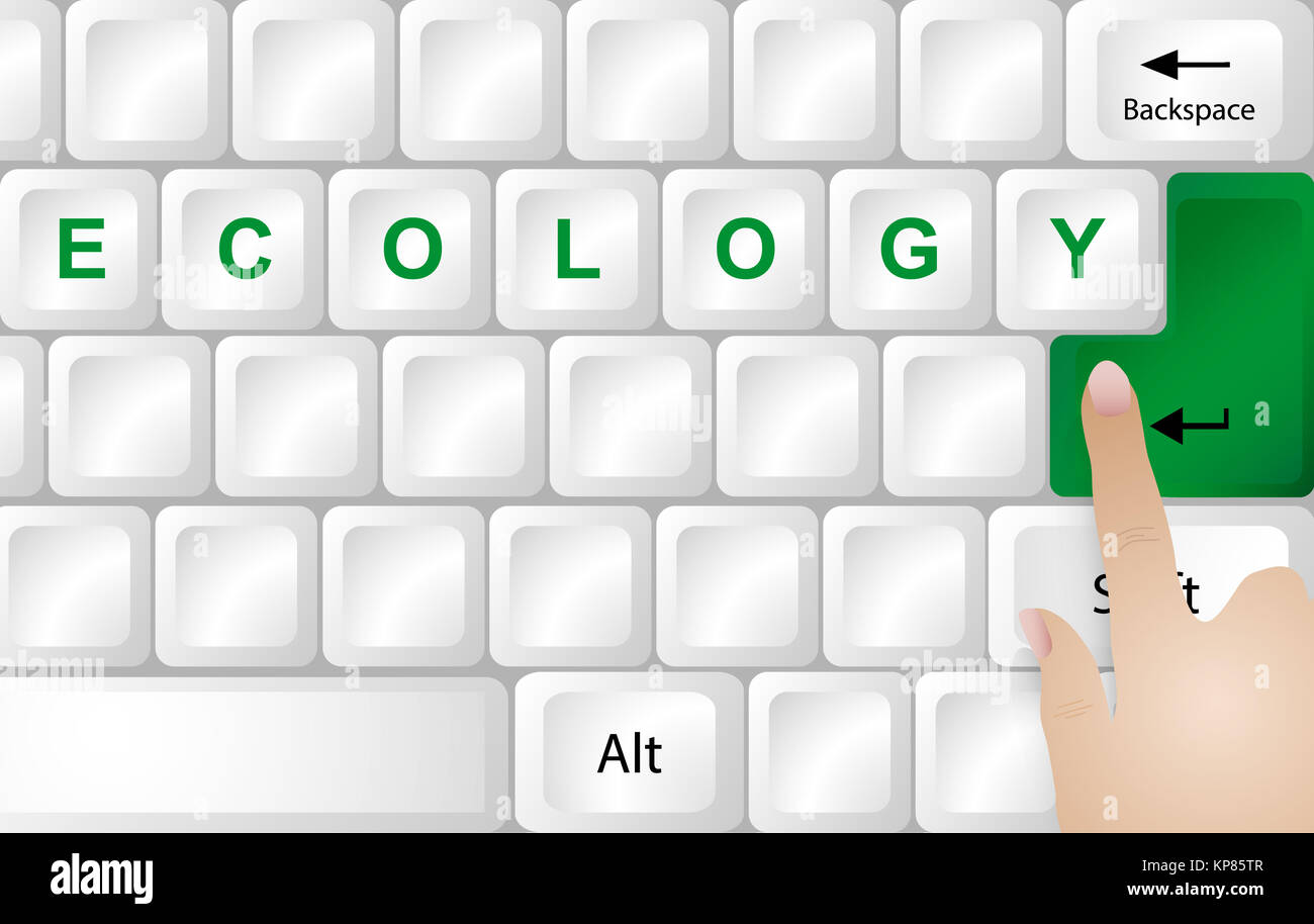 Ecology concept keyboard Stock Photo - Alamy