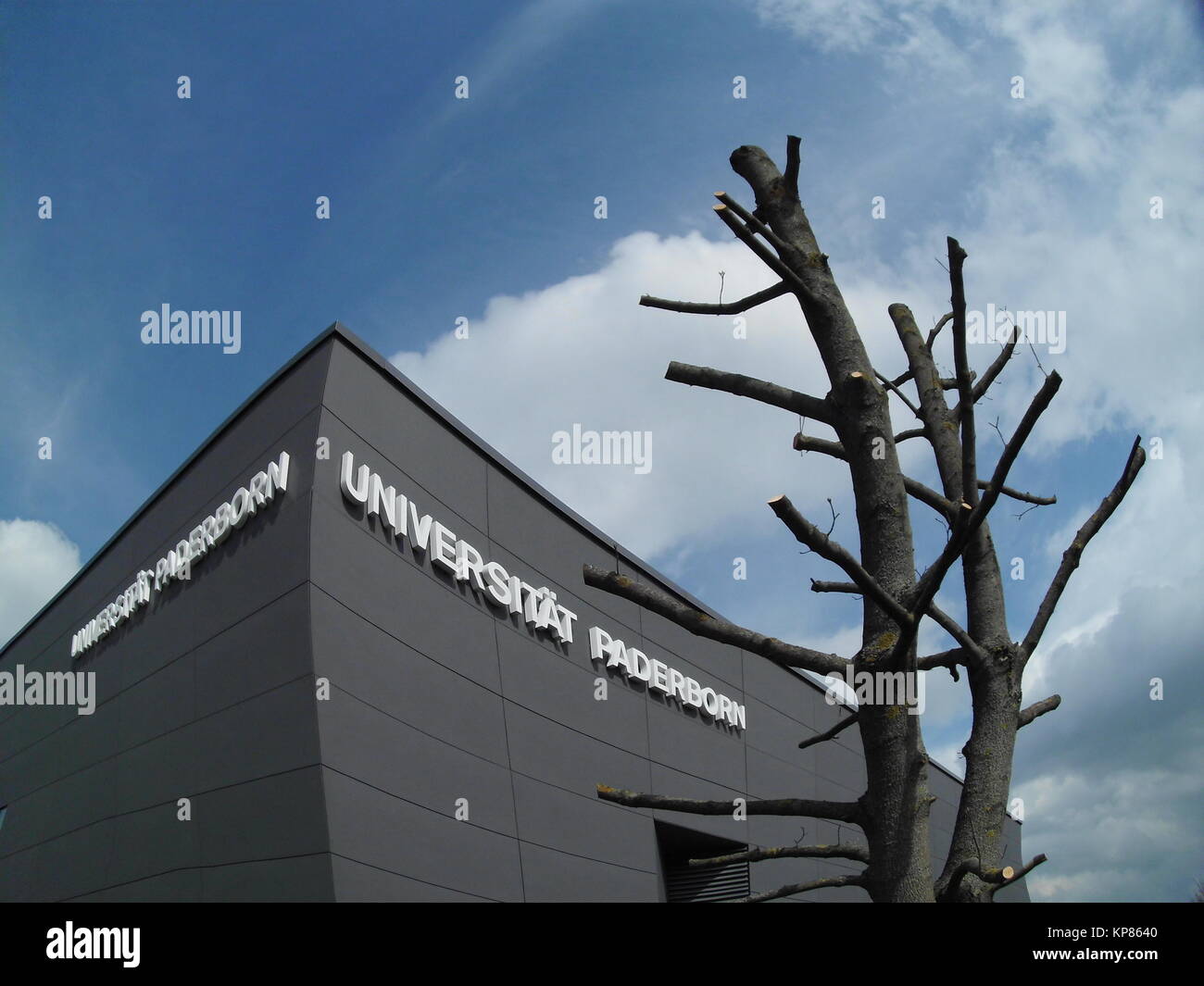 University of Paderborn building view with lettering Stock Photo - Alamy