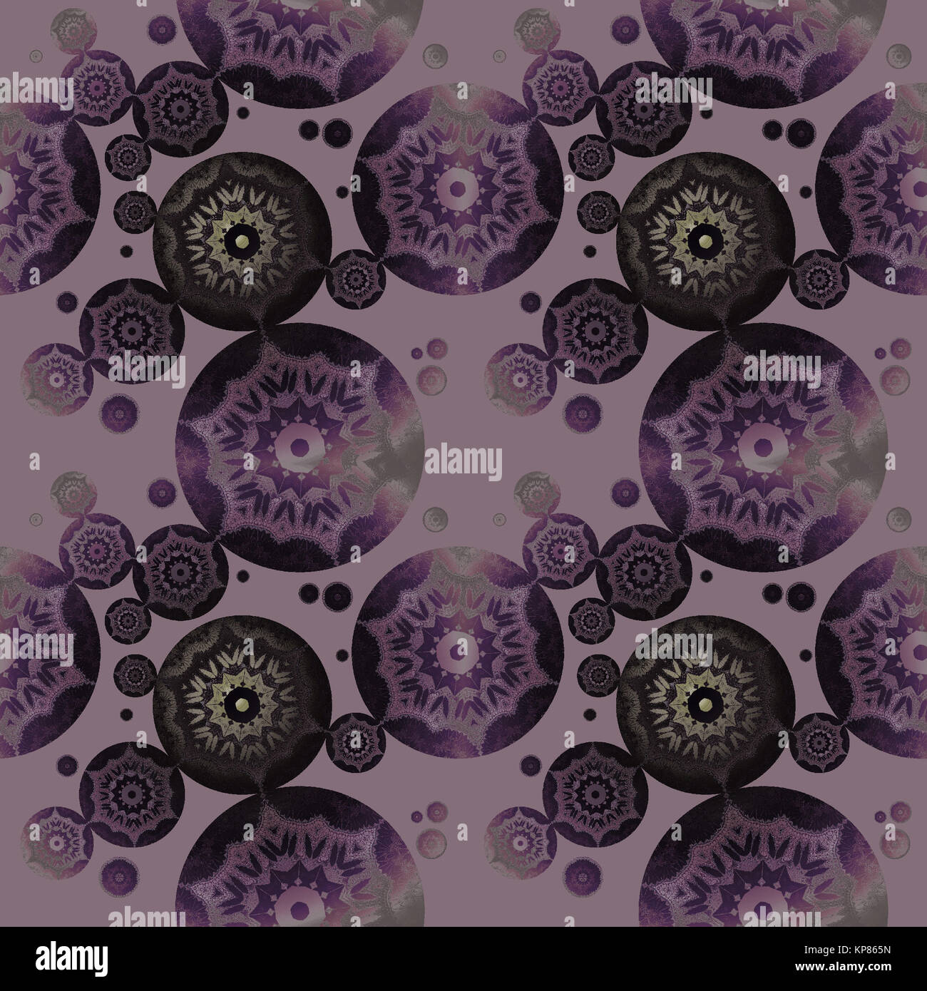 Abstract geometric background, seamless floral circles pattern in ...