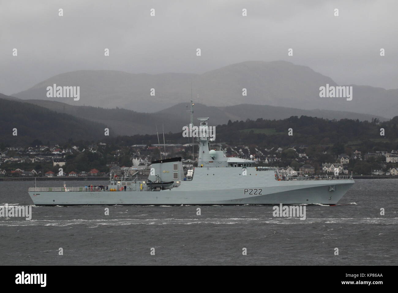 HMS Forth (P222), the first of the Batch 2 River-class patrol vessels ...