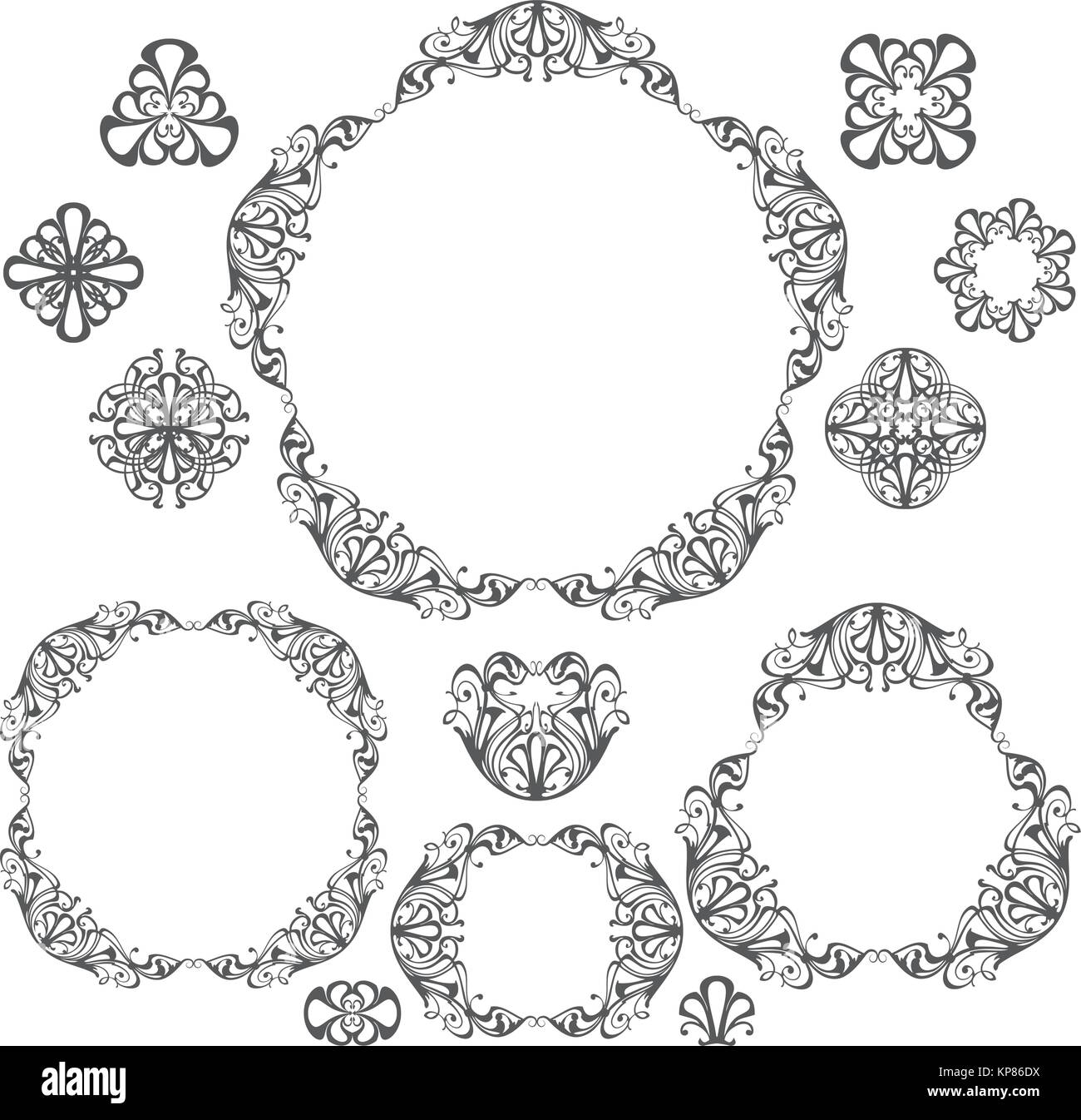 Flourish borders vectors hi-res stock photography and images - Alamy