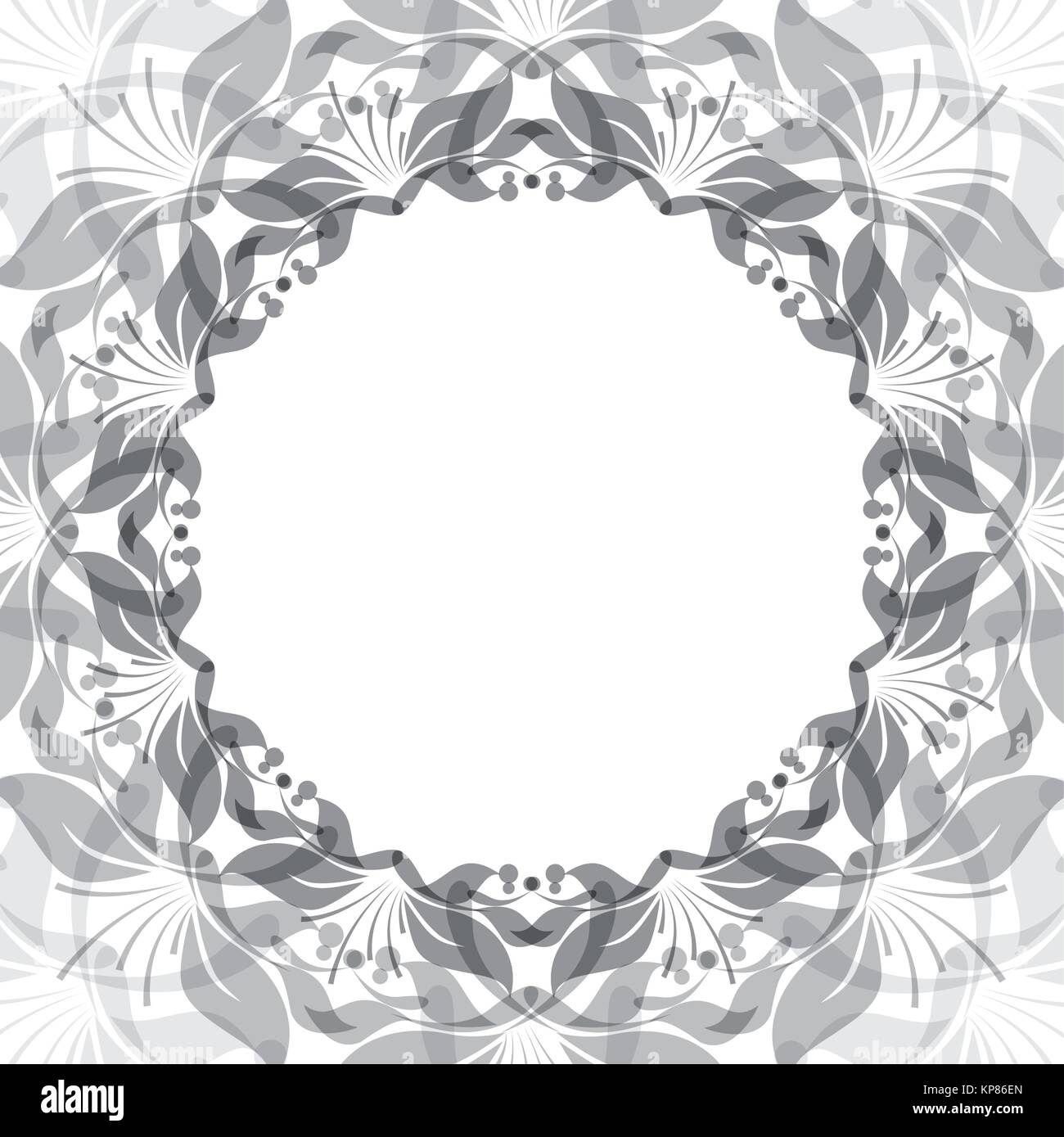 Round frame vintage leaves Stock Vector Images - Alamy