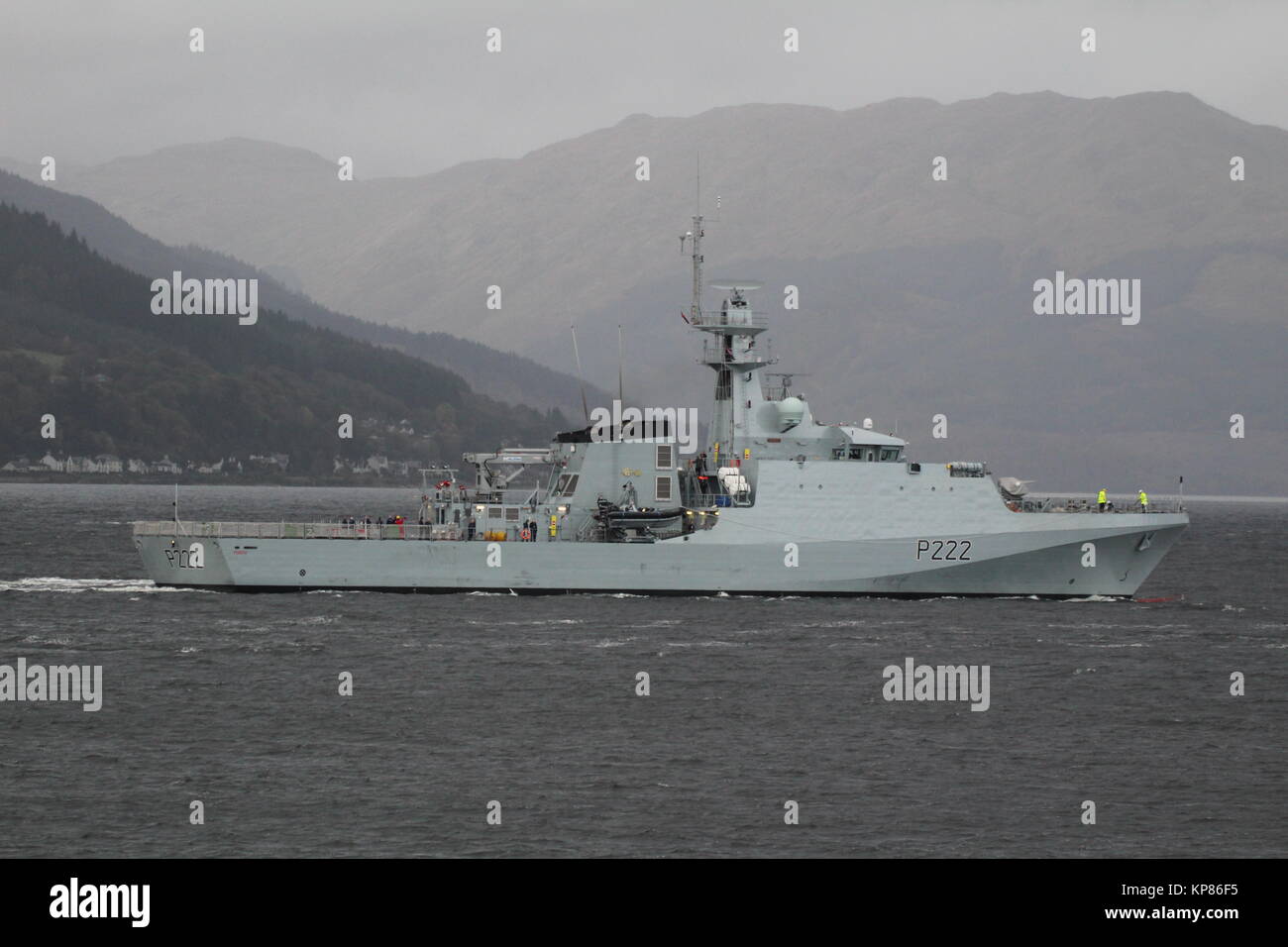 HMS Forth (P222), the first of the Batch 2 River-class patrol vessels ...