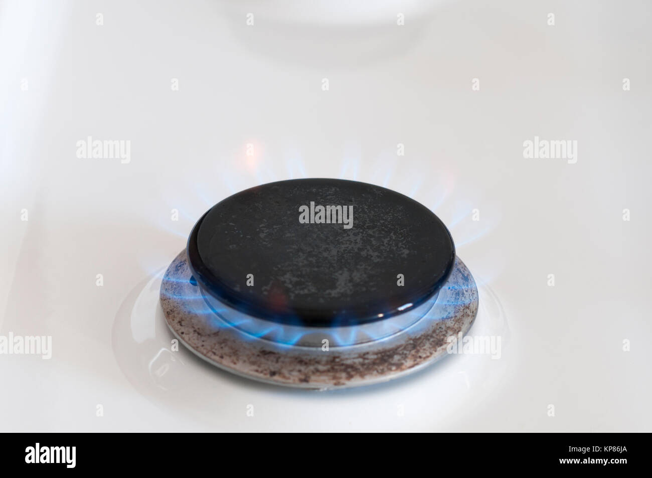 gas flame of a gas stove Stock Photo - Alamy