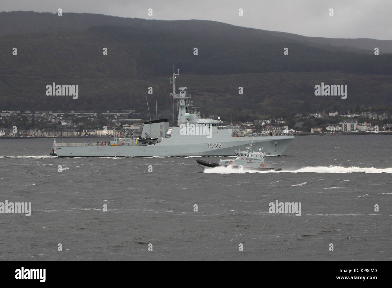 HMS Forth (P222), the first of the Batch 2 River-class patrol vessels ...