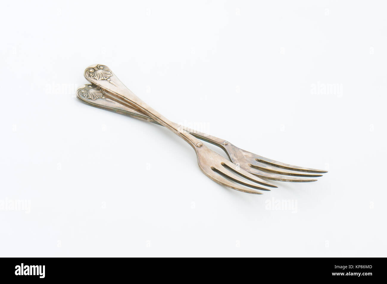 Vintage three-tine forks Stock Photo - Alamy