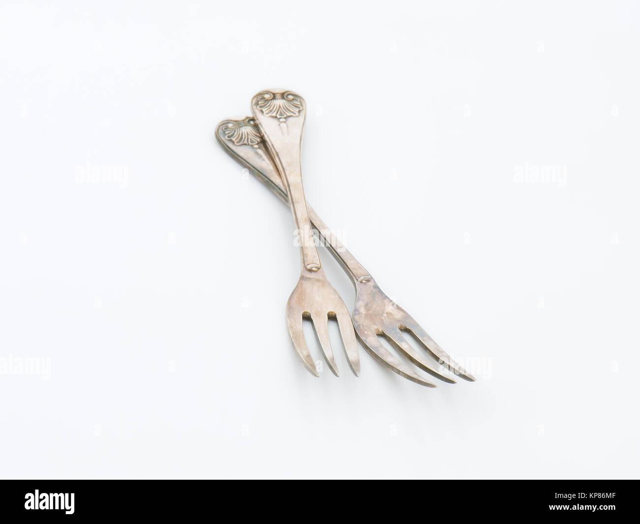 Vintage three-tine forks Stock Photo - Alamy