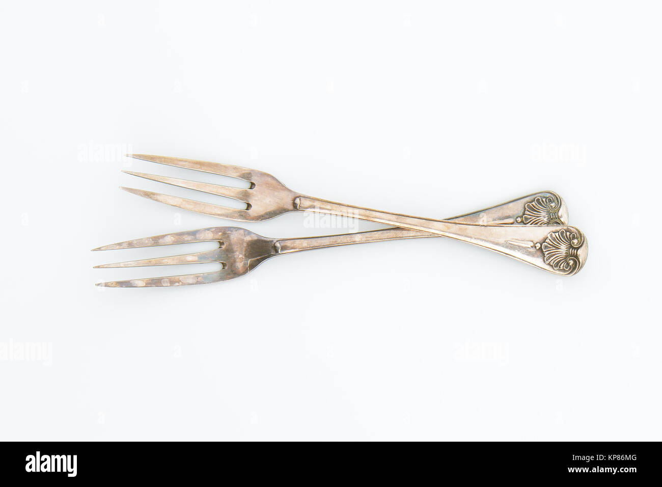 Vintage three-tine forks Stock Photo - Alamy