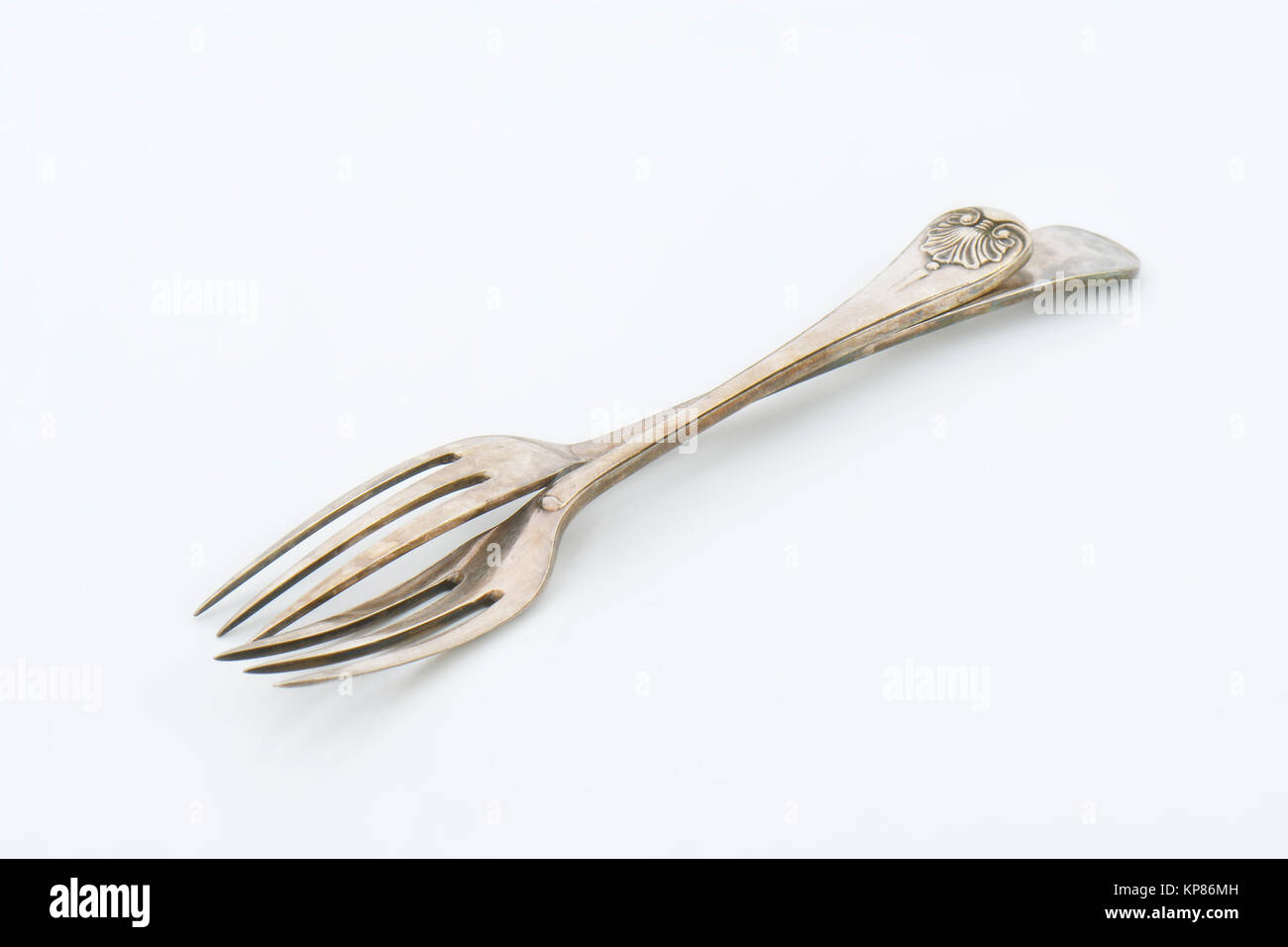 Vintage three-tine forks Stock Photo - Alamy