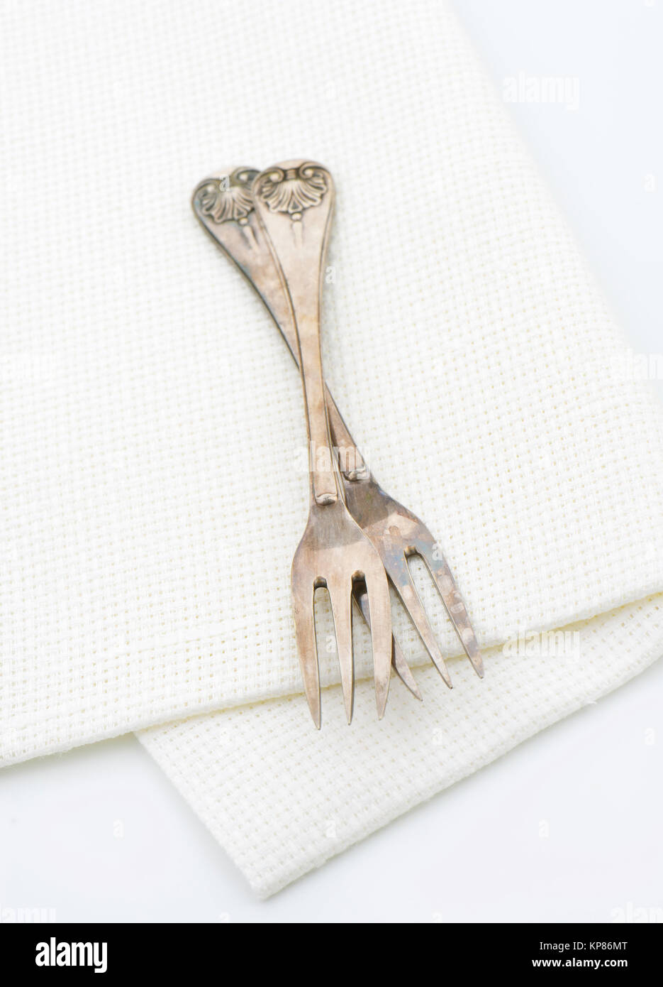 Vintage three-tine forks Stock Photo - Alamy