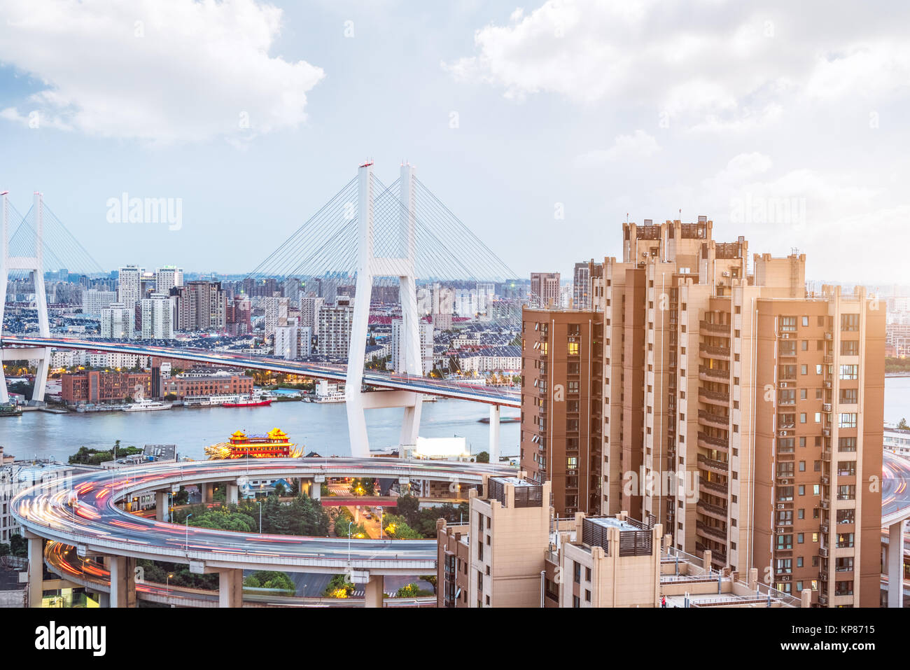 Modern overpass in shanghai hi-res stock photography and images - Alamy