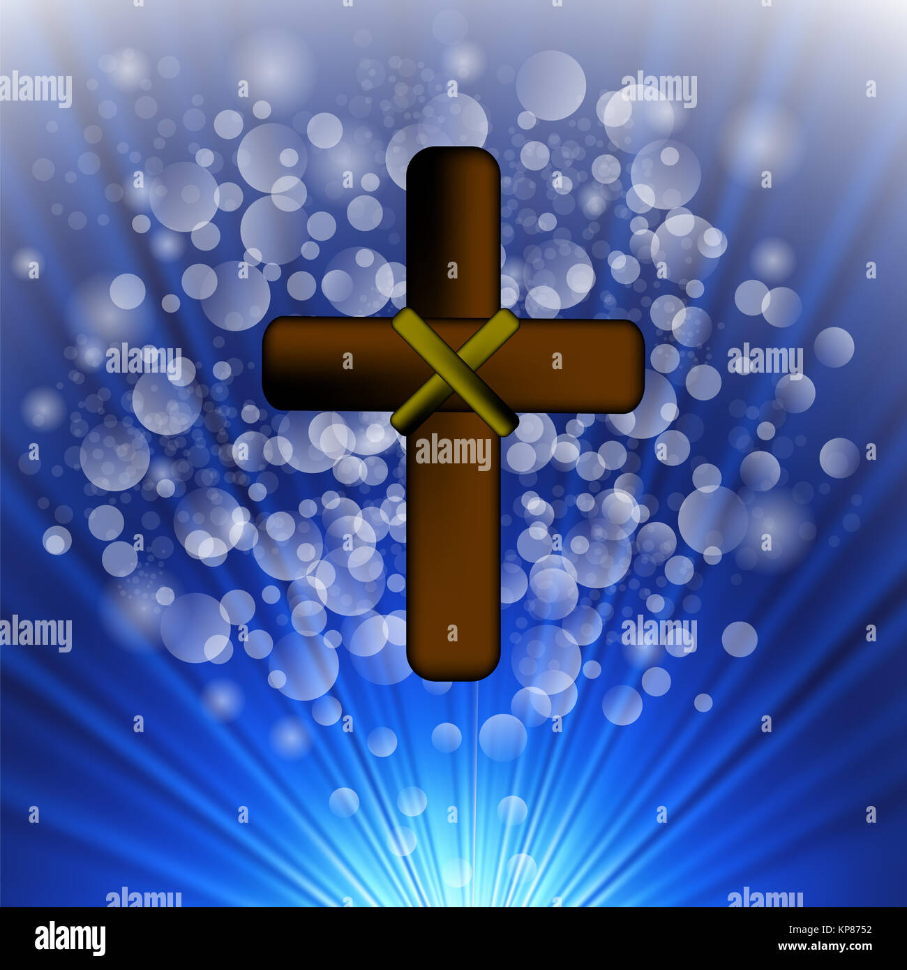 Simple Brown Wooden Cross Stock Photo - Alamy