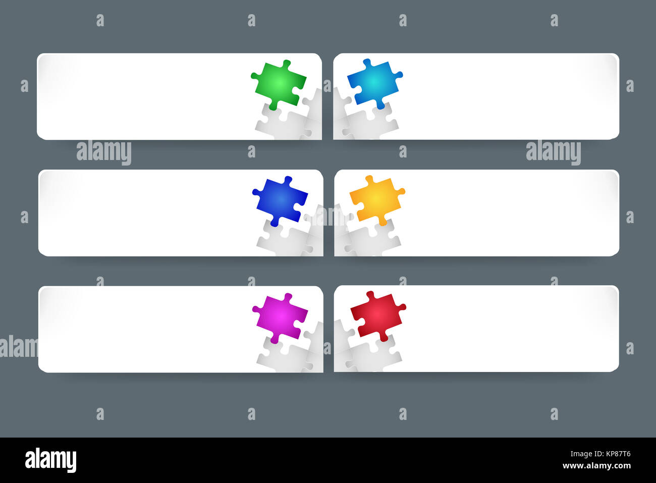 Paper rectangles with the decor of the color puzzle Stock Photo - Alamy