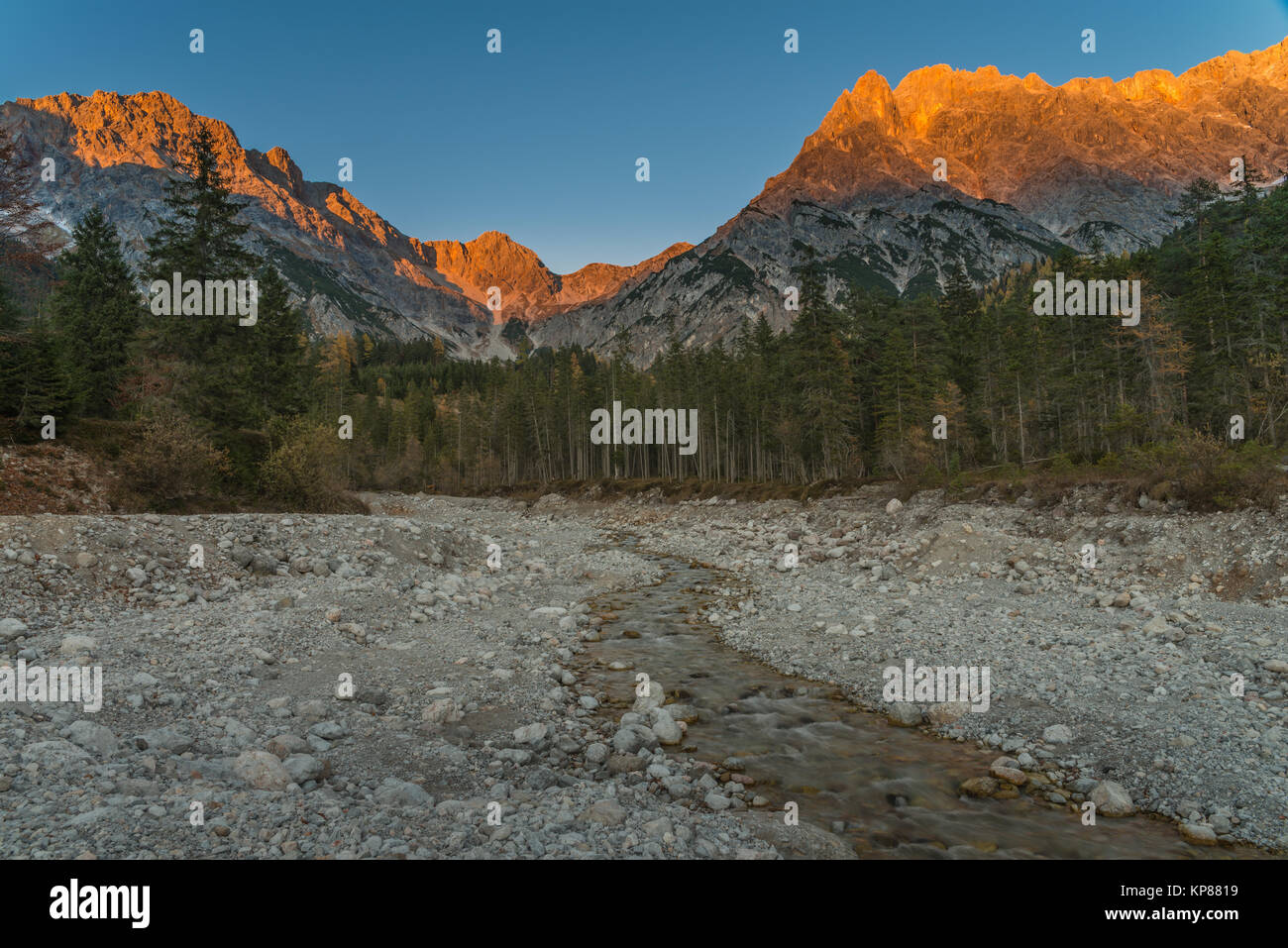 alpenglow in austria Stock Photo - Alamy