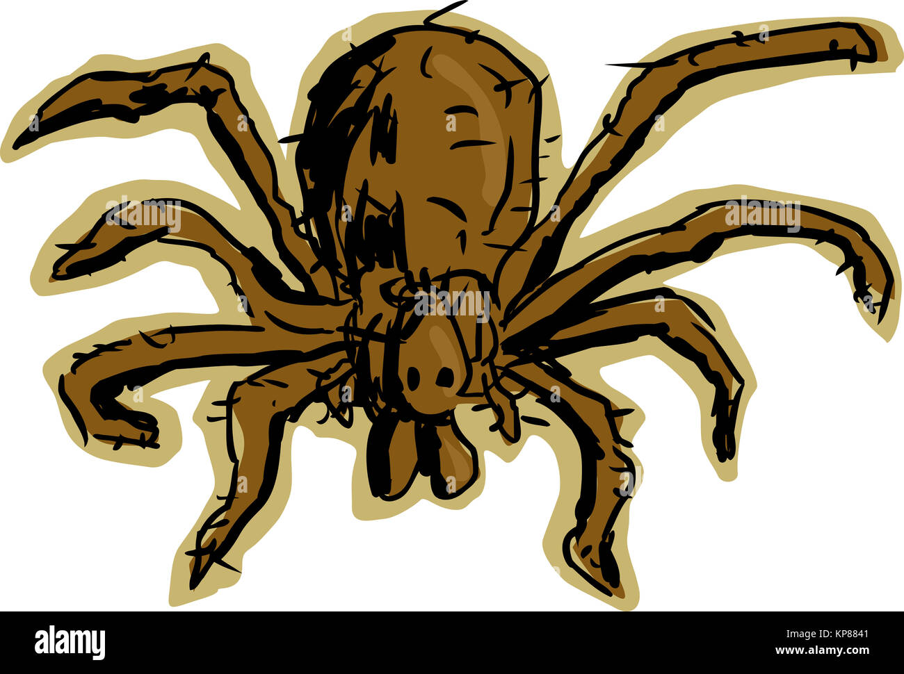 Hairy spider cartoon hi-res stock photography and images - Alamy