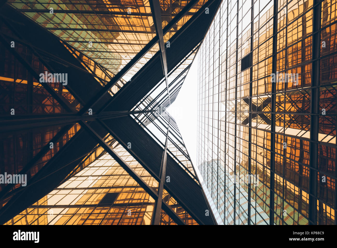 golden financial architecture face to face in Hong Kong of China Stock ...