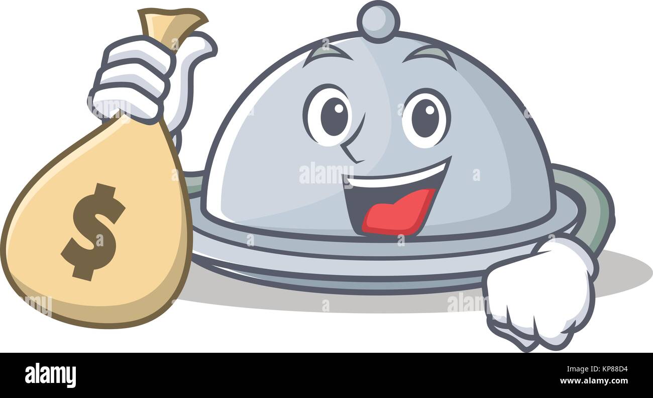 With money bag tray character cartoon style Stock Vector Image & Art ...