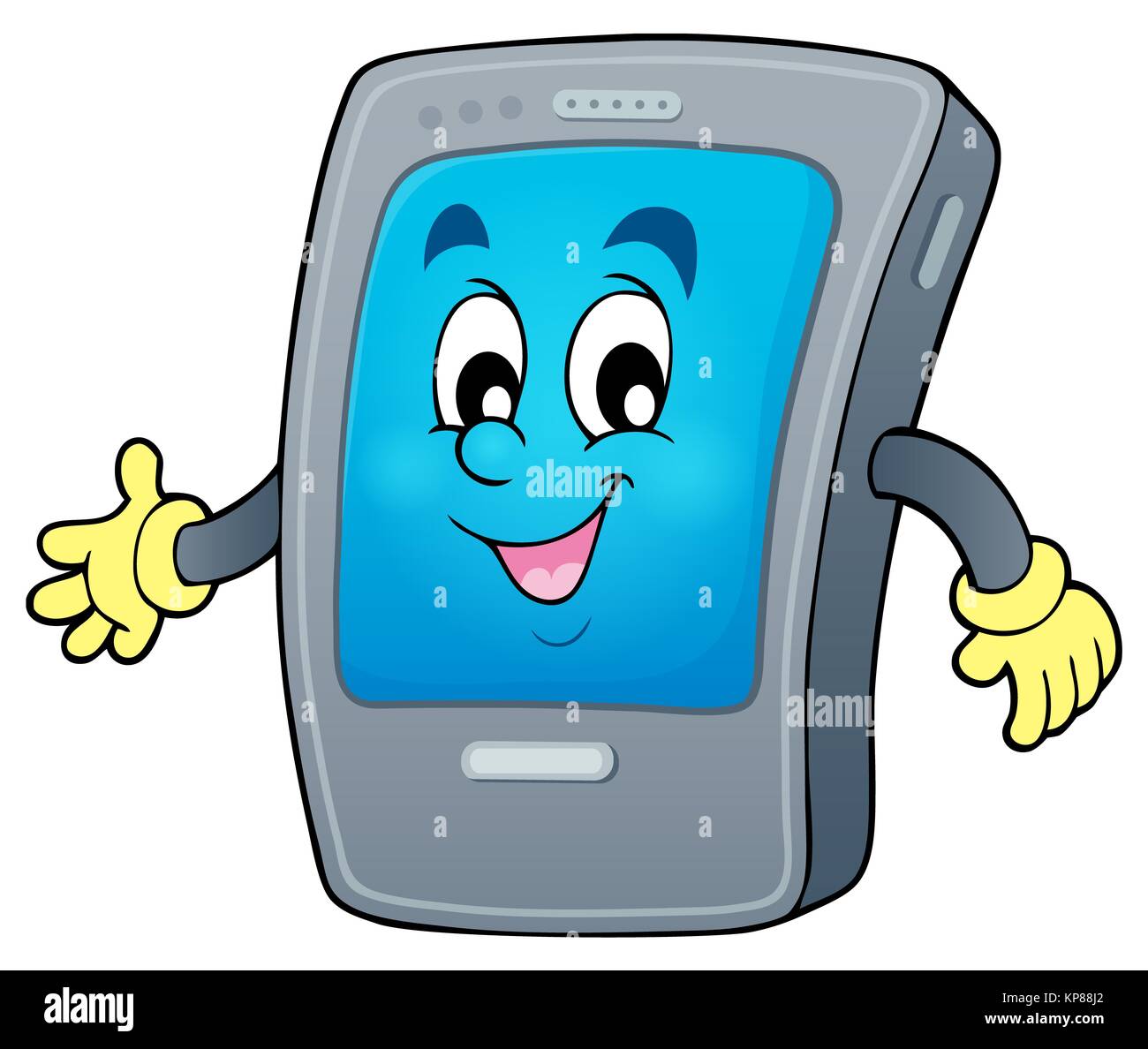 Cartoon smartphone theme 1 Stock Photo - Alamy