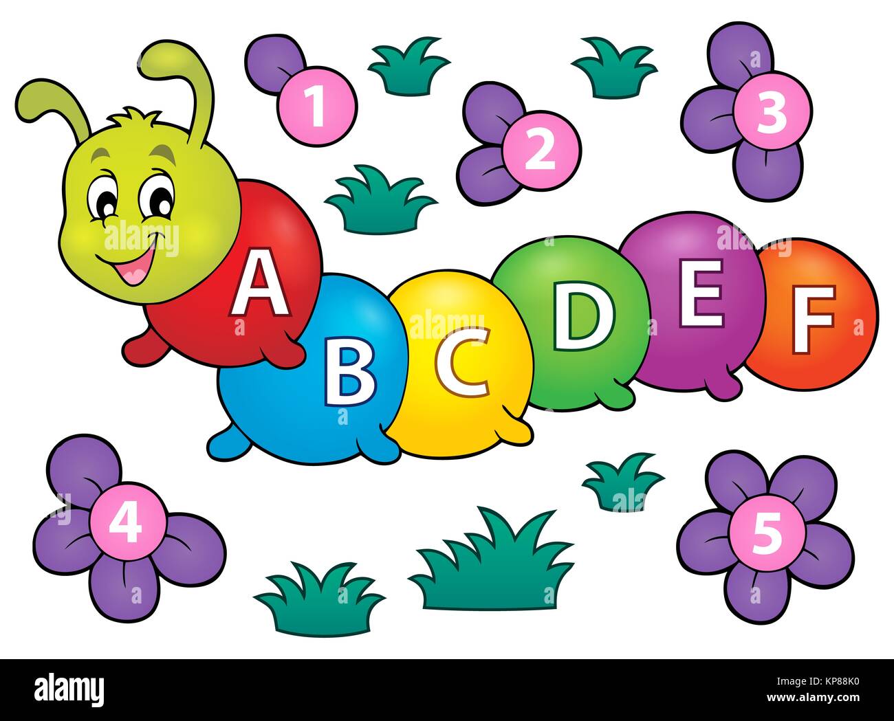 Letter number caterpillar hi-res stock photography and images - Alamy