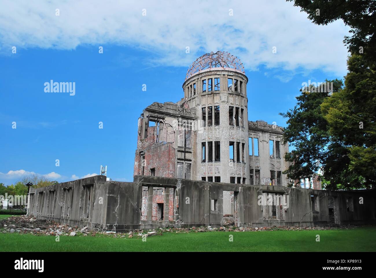 A-bomb dome, a building ruin left behind after the bombing of Hiroshima ...