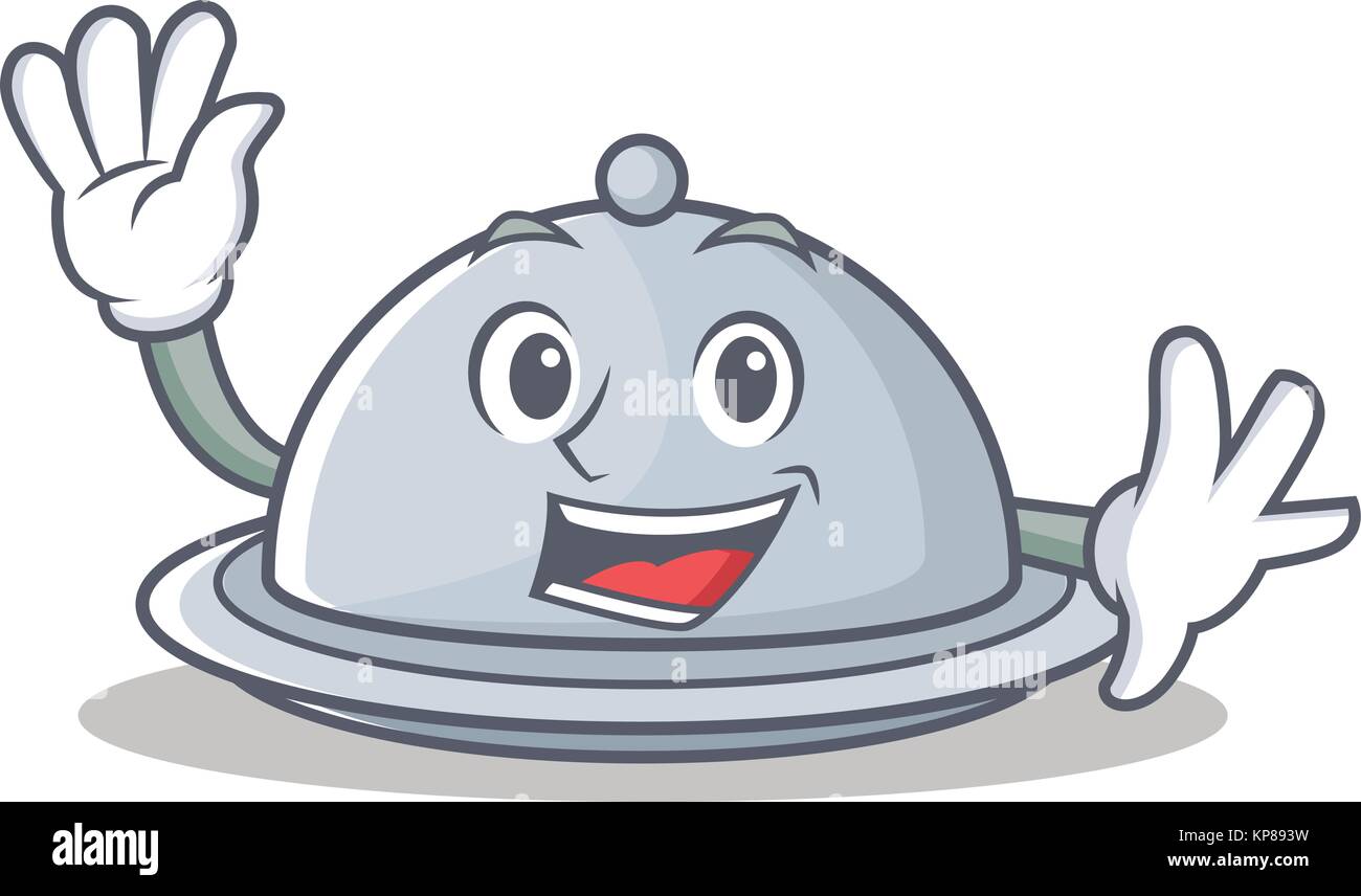 Waving tray character cartoon style Stock Vector Image & Art - Alamy