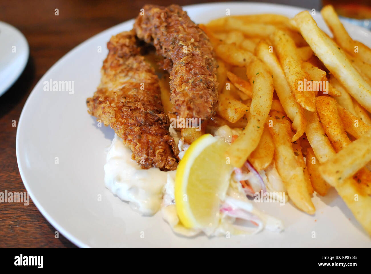 Sumptuous looking western style fish and chips. Suitable for concepts ...