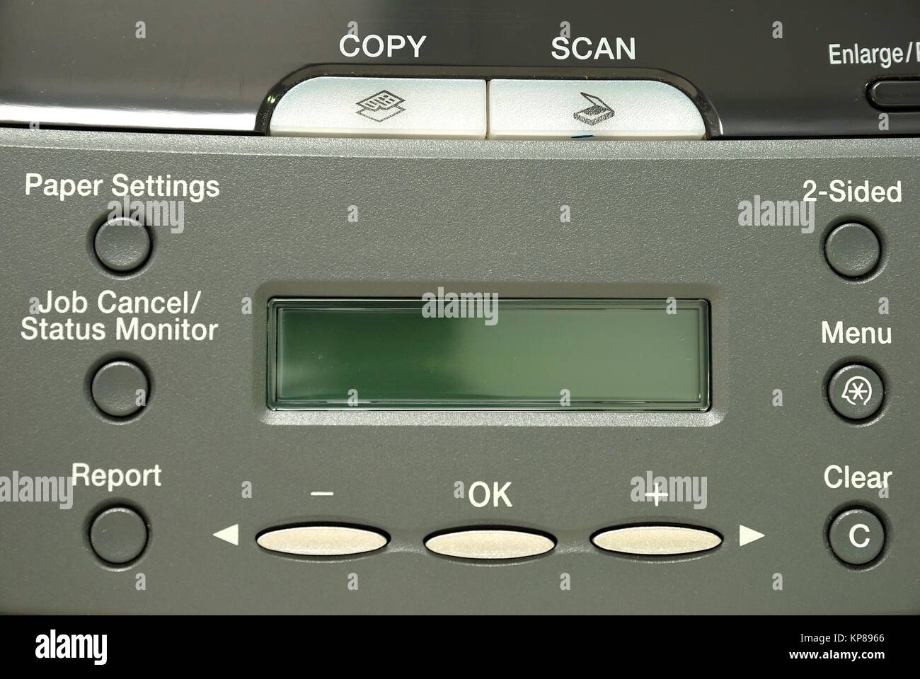 Generic control panel of a printer and scanner. For business and work ...