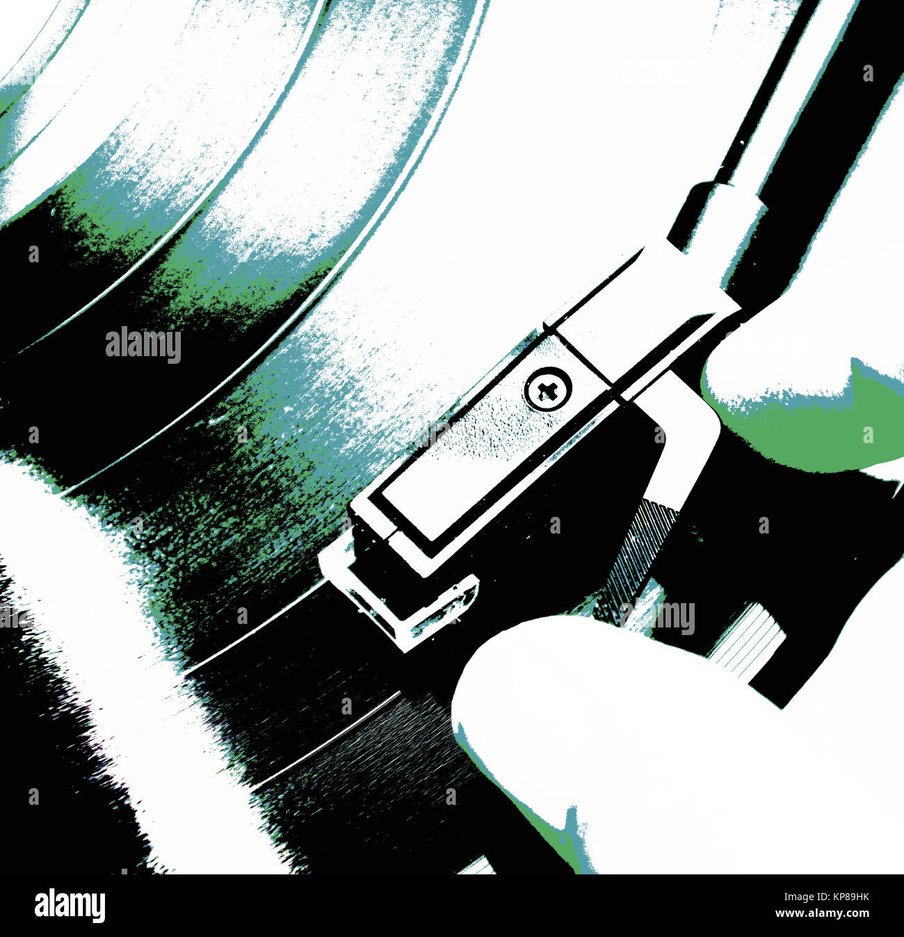 stylus playing a vinyl record Stock Photo - Alamy